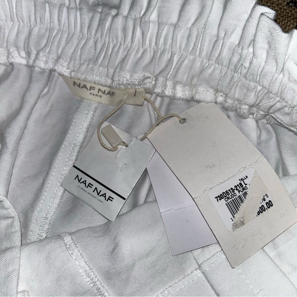 NAF NAF | Pants & Jumpsuits | Naf Naf Paris Nwt Crudo Puro White Tie ...